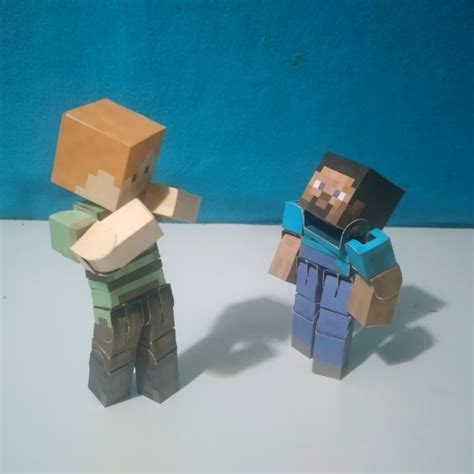 Ultimate Modular Bendable V1 Steve Pixel Papercraft