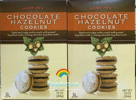 2 Packs Trader Joes Chocolate Hazelnut Cookies 10 Oz Each Pack