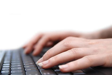 Isolated Female Hand Typing On Laptop Keyboard 12124788 Stock Photo At Vecteezy