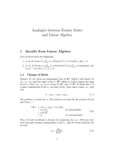 Fourier Series Notes