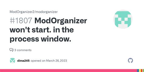 ModOrganizer Won T Start In The Process Window Issue ModOrganizer Modorganizer GitHub