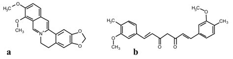 Structure Of Berberine A And Curcumin B Download Scientific Diagram