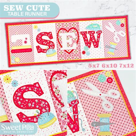 Machine Embroidery Designs Sew Cute Table Runner
