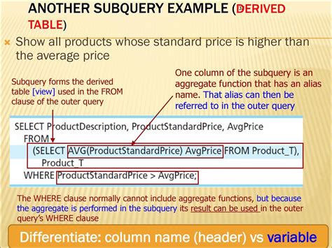 Chapter 7: advanced SQL (Part 2 – Subqueries) - ppt download