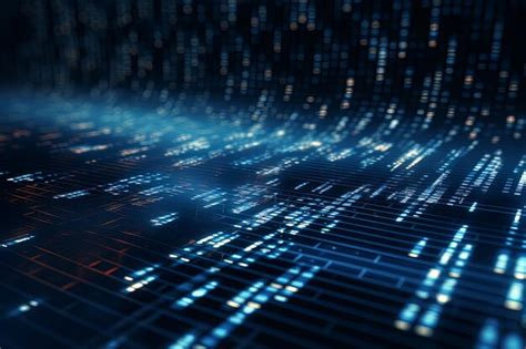 Navy Blue Binary Code On Dark Creating An Atmosphere Of Data Technology
