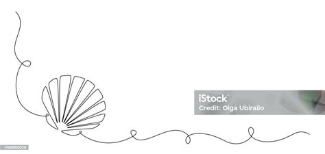 열린 굴 껍질의 연속 한 선 그리기 조개 기호와 간단한 선형 스타일의 뷰티 스파 및 웰빙 살롱의 배너 편집 가능한 획 낙서 벡터 일러스트 레이 션 가리비에 대한 스톡 벡터