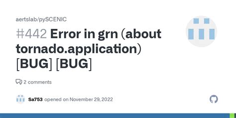 Error In Grn About Tornadoapplication Bug Bug · Issue 442
