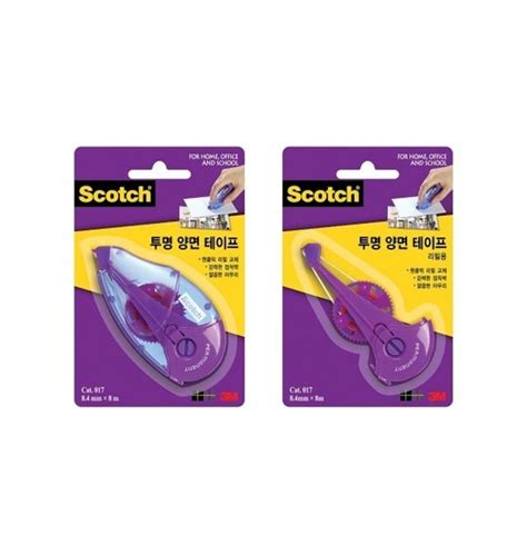 3m 스카스테이프디스펜서 원클릭 스카치 강력 양면 투명 테이프 84mmx8m 1개 티몬