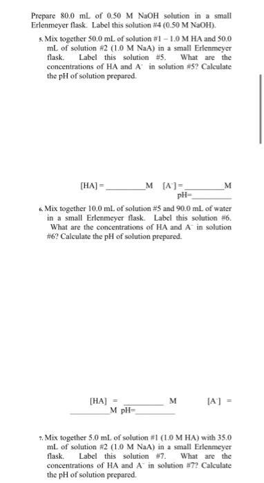 Solved Buffer Solutions Procedure For Preparation Of Buffer Chegg