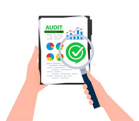 Financial Audit Research Analysis Data Analysis Analytic Finance Graph Report Stock Vector