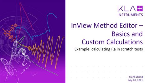 Inview Method Editor Basics And Custom Calculation Kla