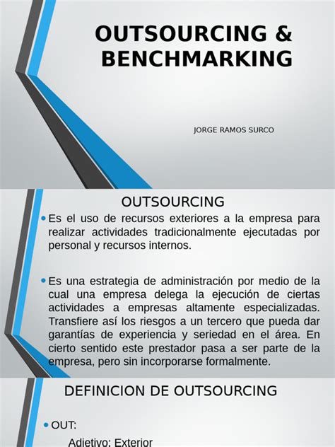 Outsourcing Y Benchmarking Pdf Outsourcing Benchmarking