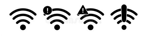 Wifi Error Icon Symbol Basic Simple Design Stock Illustration