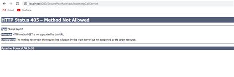 Java Method GET Is Not Supported By This Trying To Receive