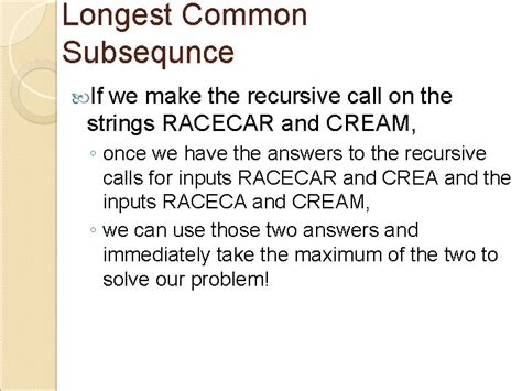 Dynamic Programming Continued Longest Common Subsequence Lcs And