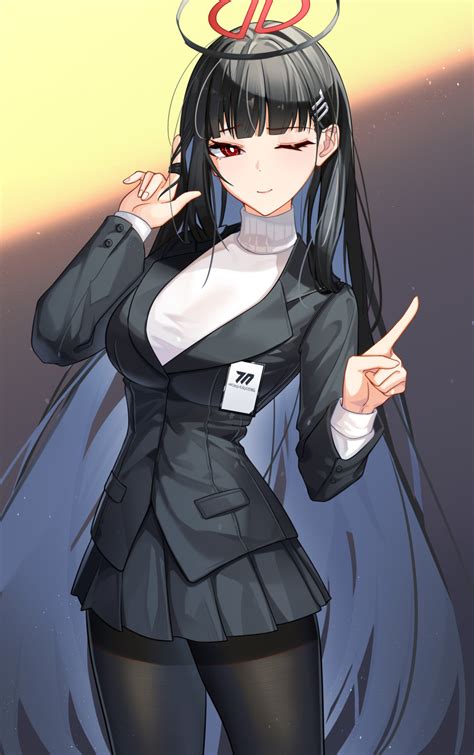 Safebooru 1girl Absurdres Black Hair Black Pantyhose Black Skirt