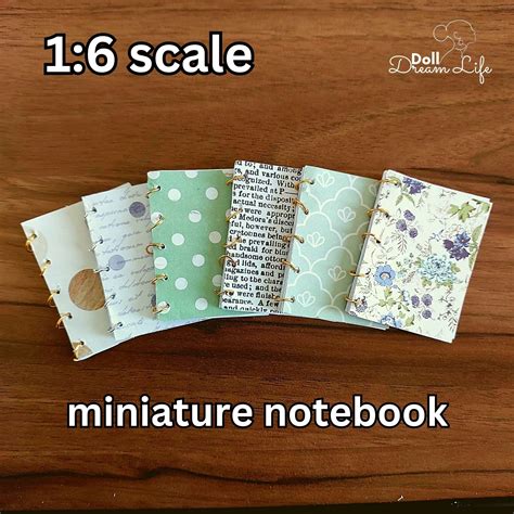 Miniature Notebook 16 For 12 Inch Dolls Etsy