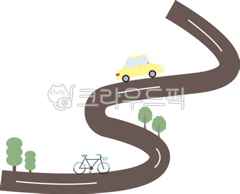 길 위치 안내 목표 차선 사진 이미지 일러스트 캘리그라피 Bidansol작가