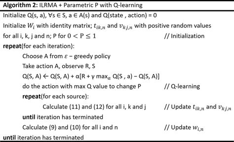 ilrma parametric p with q learning algorithm download scientific