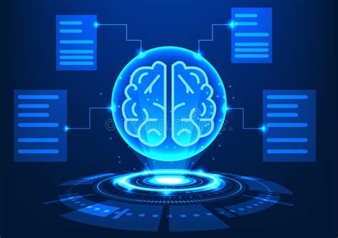 Modern Technology The Hologram Shows The Information System Of The