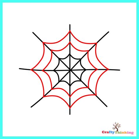 How To Draw A Spiderweb Step By Step CraftyThinking