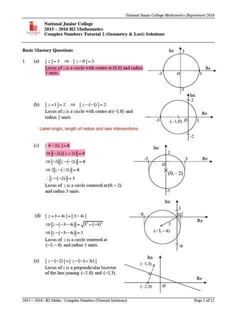 complex numbers tutorial 2 solns download free pdf circle perpendicular