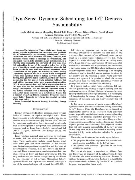 dynasens dynamic scheduling for iot devices sustainability download
