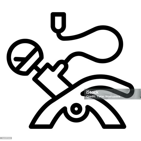 타이어 공기압 게이지 라인 아이콘입니다 자동차 바퀴는 흰색으로 분리된 벡터 그림을 펌핑합니다 자동 타이어 공기압 개요 스타일 및 응용 프로그램을 위해 설계되었습니다 검은색에