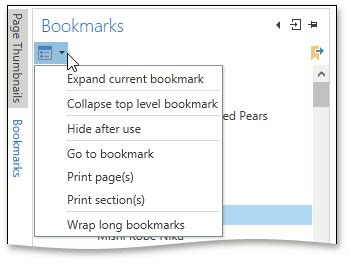 Bookmarks And Destinations In The PDF Viewer For WPF WPF Controls DevExpress Documentation