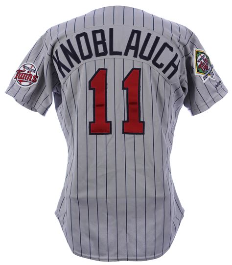 Lot Detail 1991 Chuck Knoblauch Minnesota Twins Game Worn Road Jersey