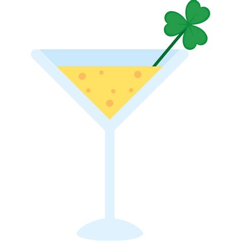Un Martini Con Un Trébol En El Borde 49671477 Png