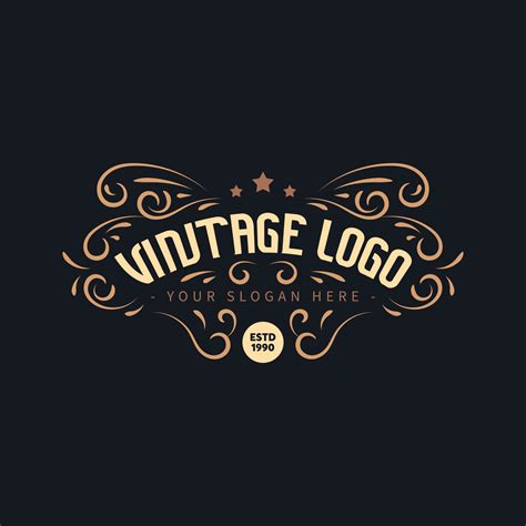 Logotipo De Vector Retro Vintage Para Banner 9690295 Vector En Vecteezy
