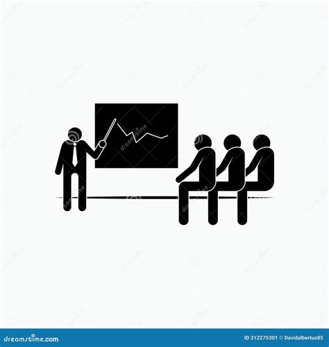 Presentation Icon Presenting Explaining Presenter Symbol Vector