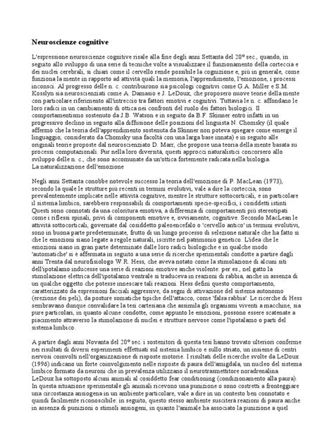 Neuroscienze Cognitive Pdf