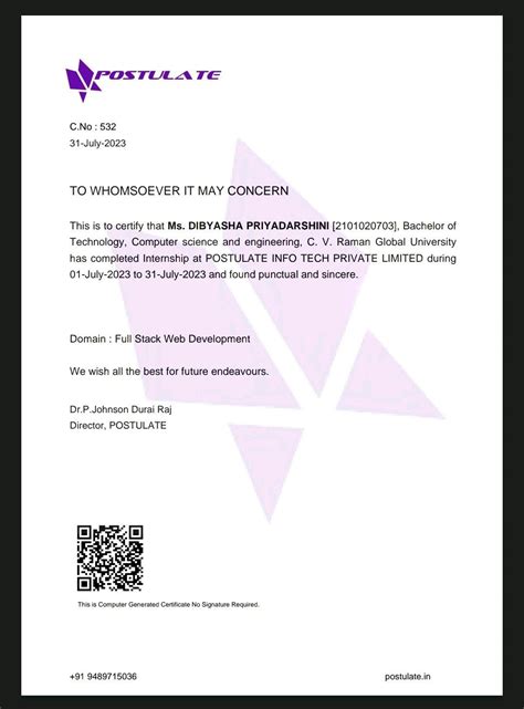 Dibyasha Priyadarshini On Linkedin Fullstackdeveloper Webdevelopment Internshipcompletion