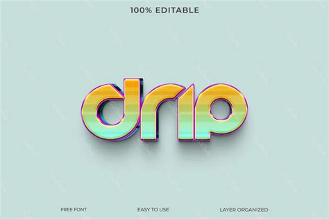 Drip Font Style Text Effect | Photoshop PREMIUM PSD File