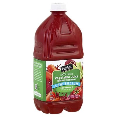Signature Select 100 Juice Vegetable Low Sodium 64 Fl Oz Ingredients Spoonful