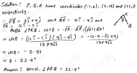 solved 3 the points p q and r have coordinates 1 6 2 10 and 11