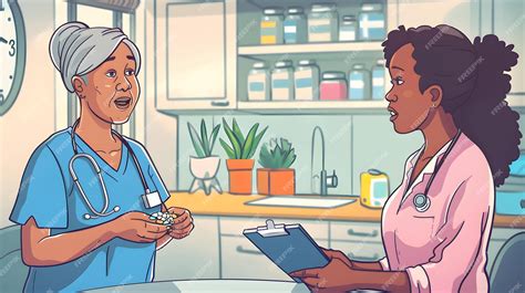 Nurse Giving Medication To A Patient Premium Ai Generated Image