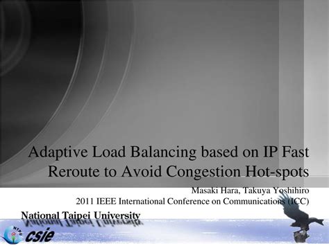 PPT Adaptive Load Balancing Based On IP Fast Reroute To Avoid Congestion Hot Spots PowerPoint