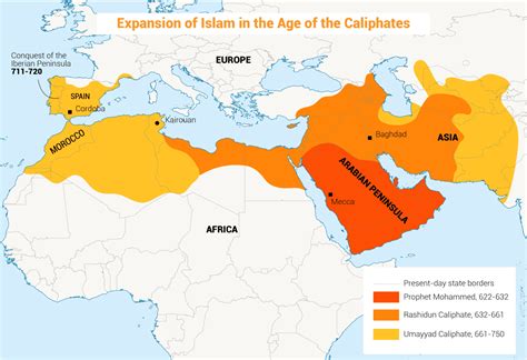 Islam Map With Cities