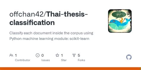 GitHub Offchan Thai Thesis Classification Classify Each Document Inside The Corpus Using