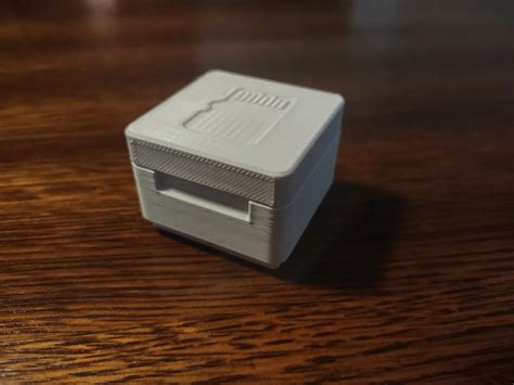 Hinged Sd Microsd Card Box Gridfinity Compatible Latching Print