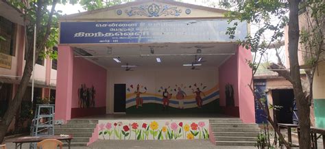 Corporation School Auditorium Gets A Beautiful Backdrop Karam Korpom