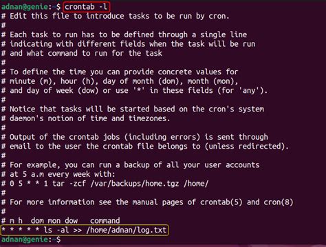how to set up and use crontab in ubuntu linux linux genie