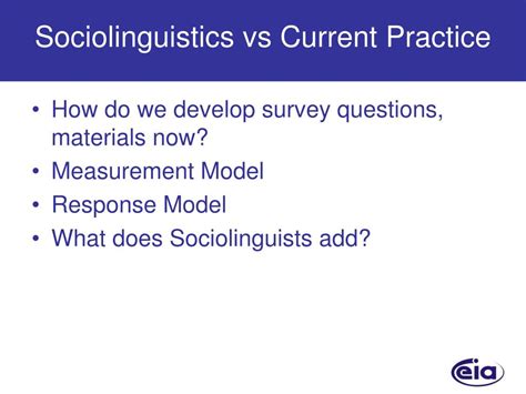 Ppt Discussion Of The Sociolinguistics Of Survey Translation” Powerpoint Presentation Id