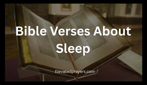 30 Most Powerful Bible Verses About Sleep 2026 Elevated Prayers