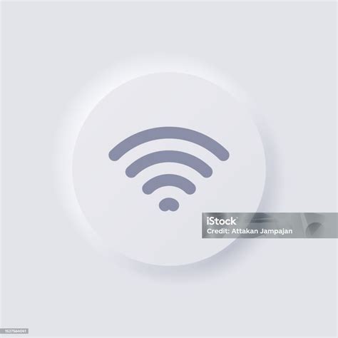 Internet Signal Symbol Icon White Neumorphism Soft Ui Design For Web Design Application Ui And