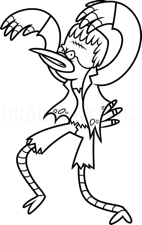 How To Draw Halloween Mordecai Drawing Step By Step By Dawn DragoArt