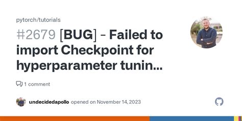 Bug Failed To Import Checkpoint For Hyperparameter Tuning Tutorial